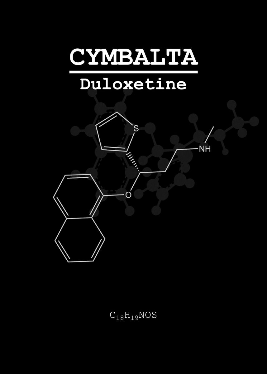 'Cymbalta' Poster, picture, metal print, paint by ChemECool | Displate