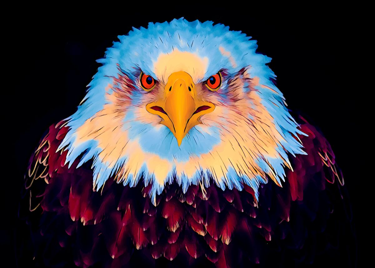 'Falcon digital art' Poster by Krishnendu Roy | Displate