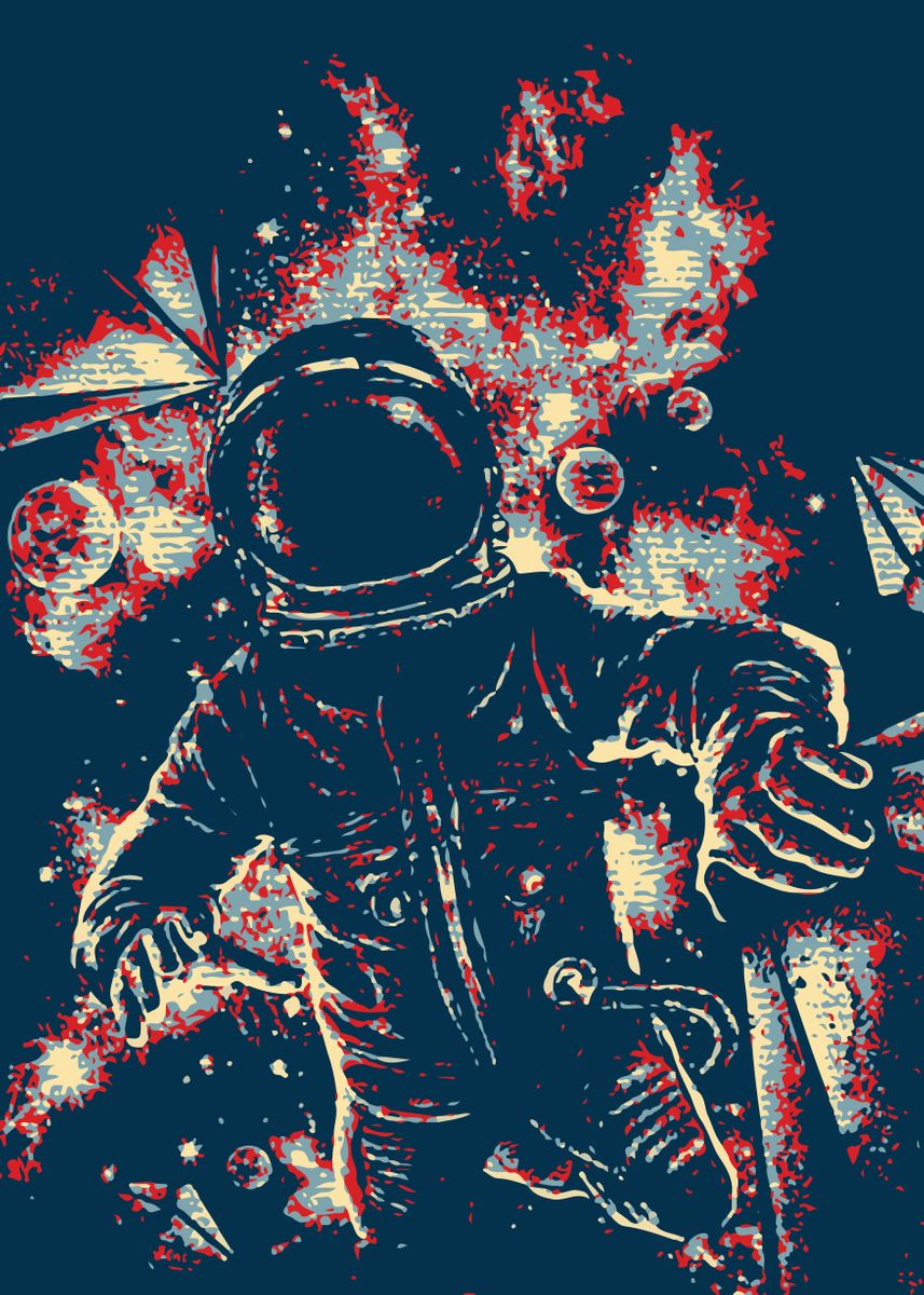 'space man' Poster, picture, metal print, paint by Popart Project ...