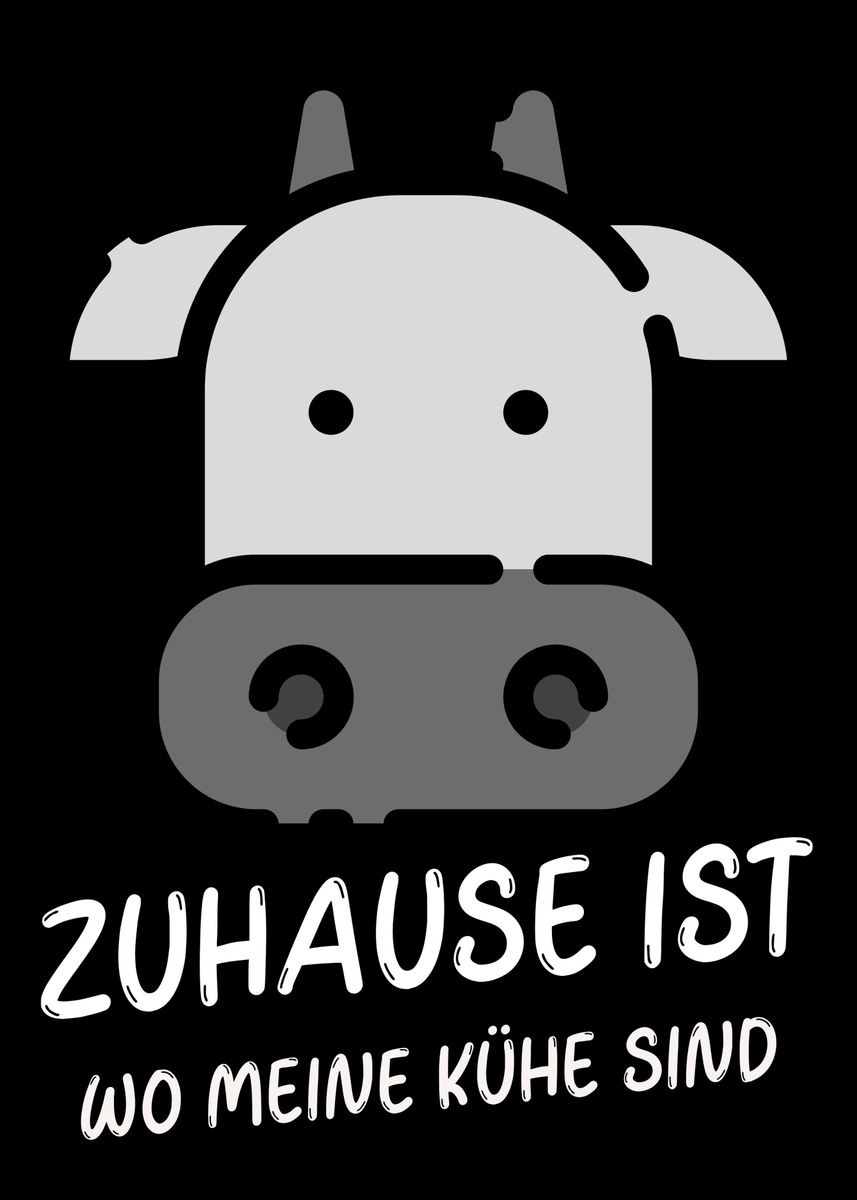 'Kuh Design Bauernhof' Poster, picture, metal print, paint by Fabian El ...