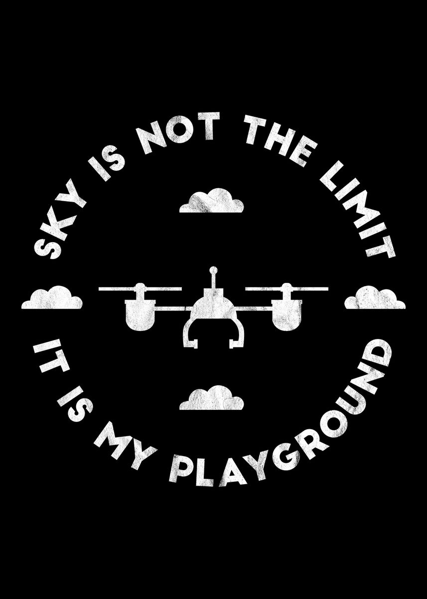 'Drone Pilot Gift Aviation' Poster, picture, metal print, paint by ...