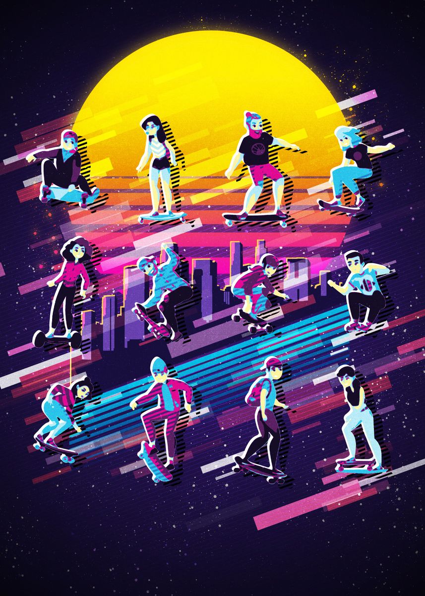 'SkateBoard' Poster by Retro Nice Picture | Displate