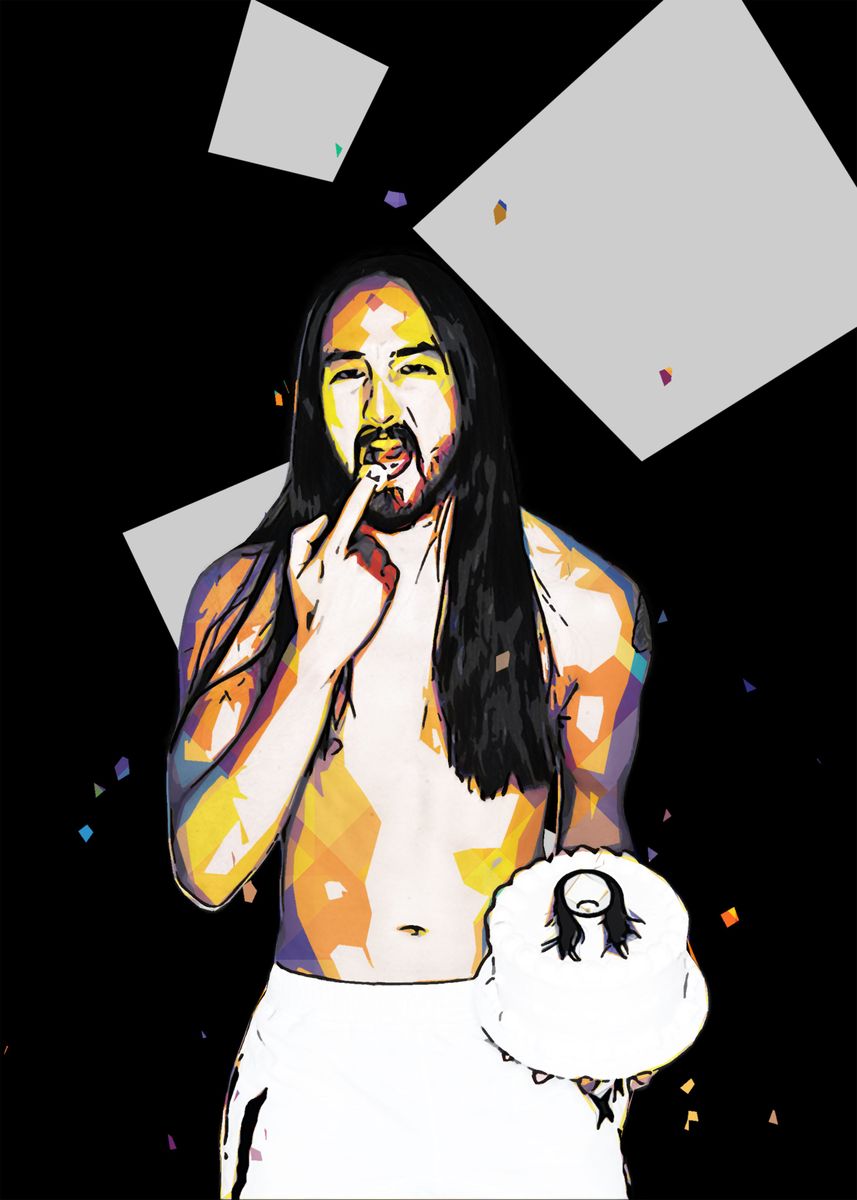 'Steve Aoki' Poster, picture, metal print, paint by MDA STUDIO | Displate