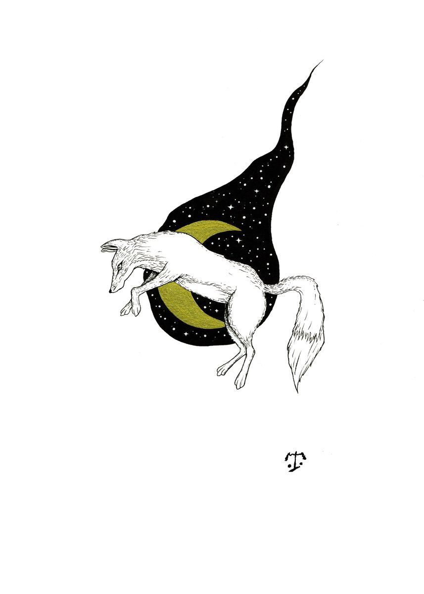 'Night Fox' Poster by Tristan rrosenkreutz | Displate