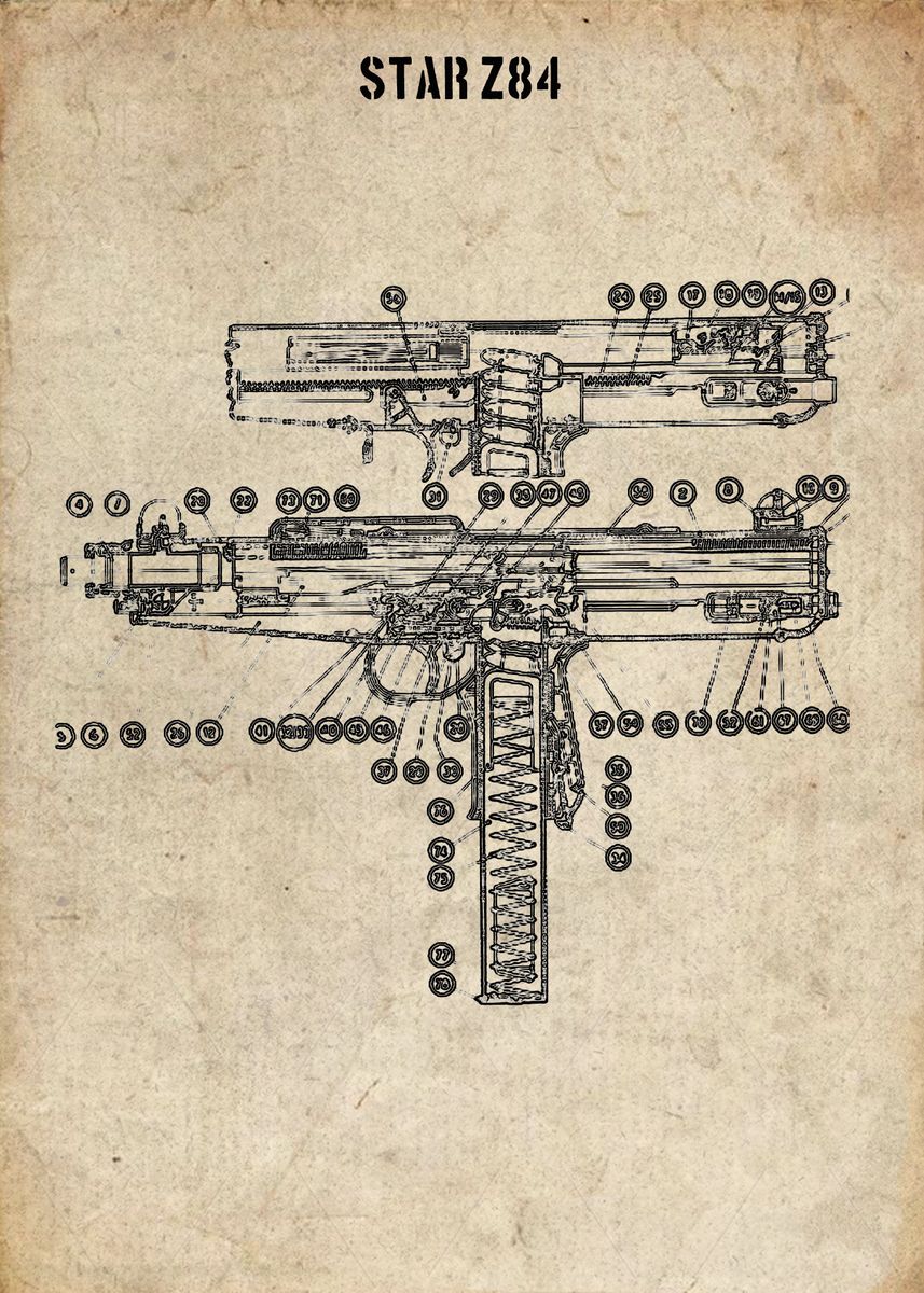 'star z84' Poster, picture, metal print, paint by MAXART DESIGN | Displate