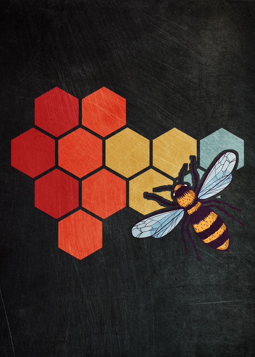 'Beekeeper Vintage Poster' Poster by PosterWorld | Displate