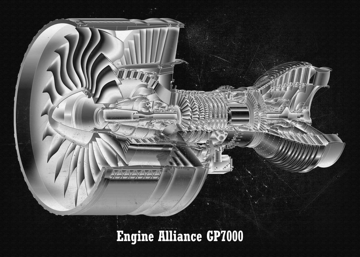 'Engine Alliance GP7000' Poster by JAT DESIGNS | Displate