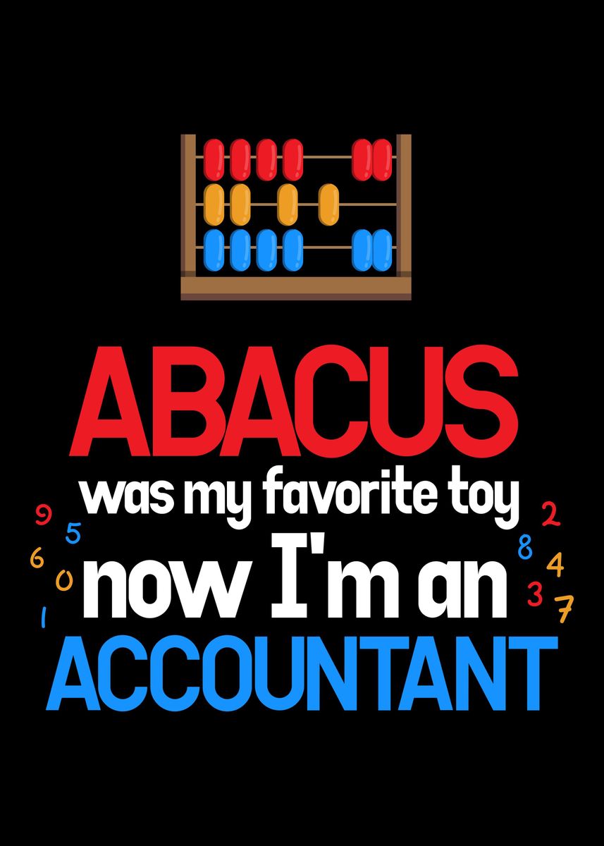 'Abacus Accountant' Poster, picture, metal print, paint by Sebastian ...