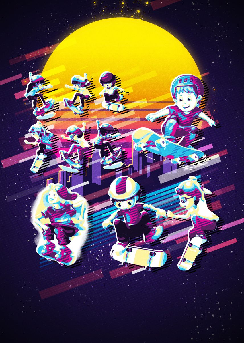 'SkateBoard' Poster by Retro Nice Picture | Displate