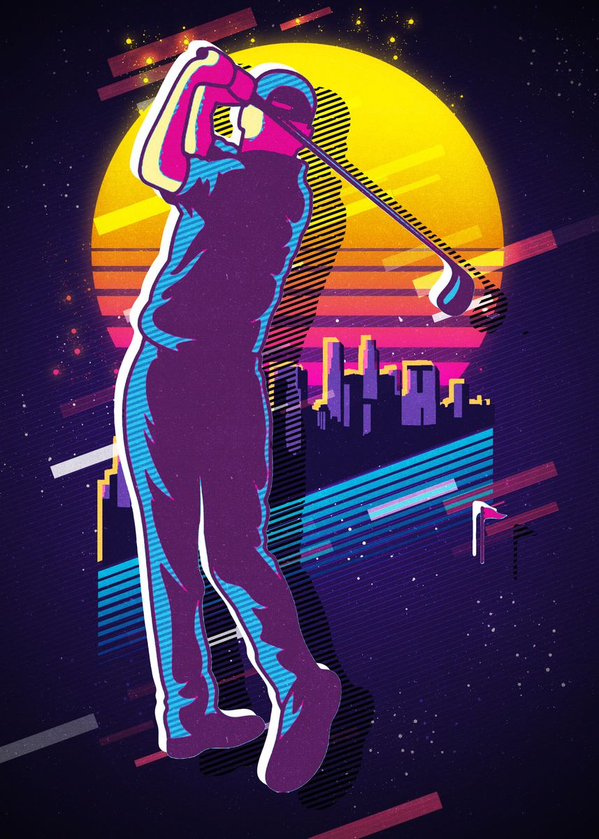 'Golf' Poster, picture, metal print, paint by Moranroy | Displate