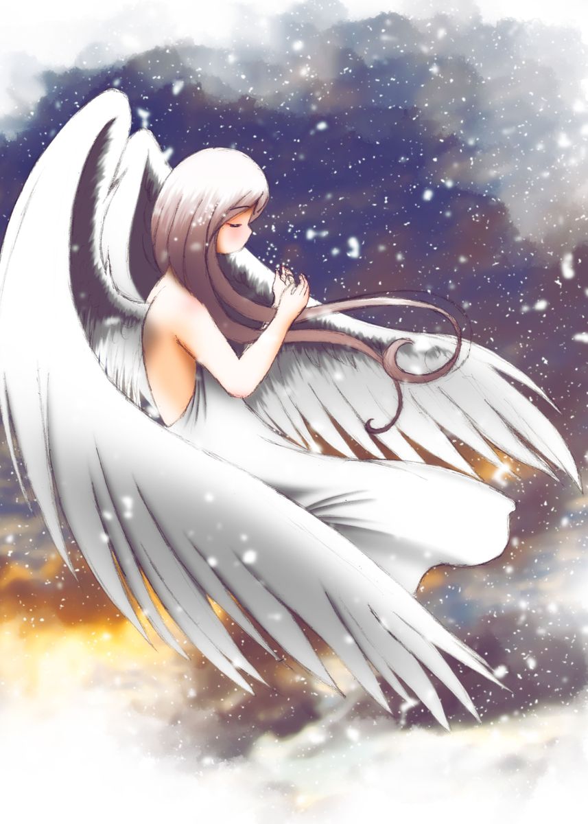 'Long Hair Angel' Poster, picture, metal print, paint by sisterloli ...