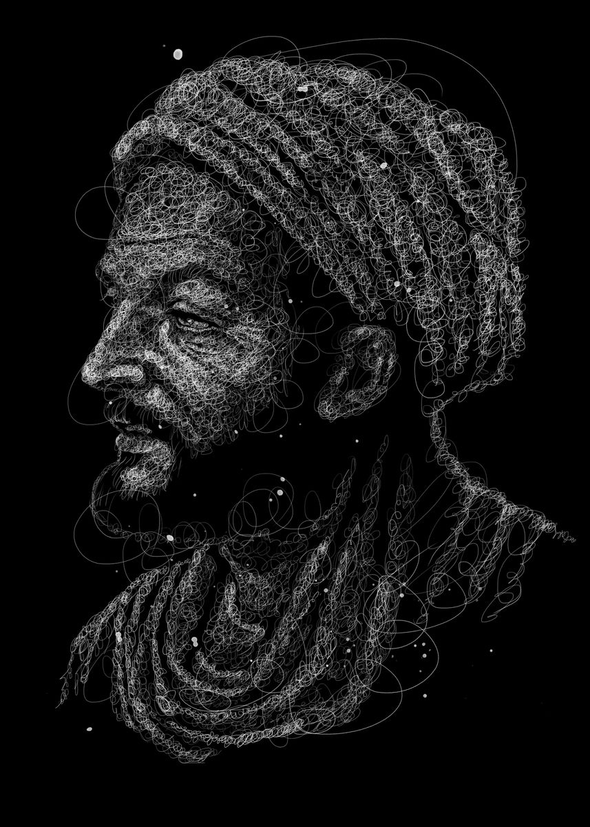 'Avicenna' Poster, picture, metal print, paint by Izmo Scribbles | Displate