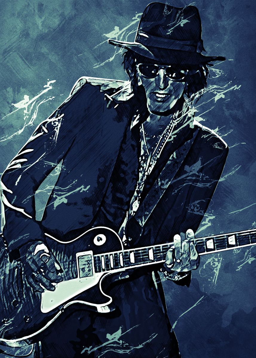 'JOE PERRY II' Poster, picture, metal print, paint by MoveUp | Displate