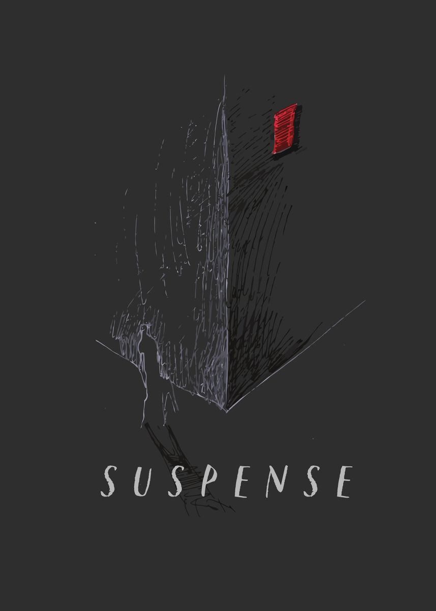 'Suspense' Poster, picture, metal print, paint by BlackLineWhite Art ...