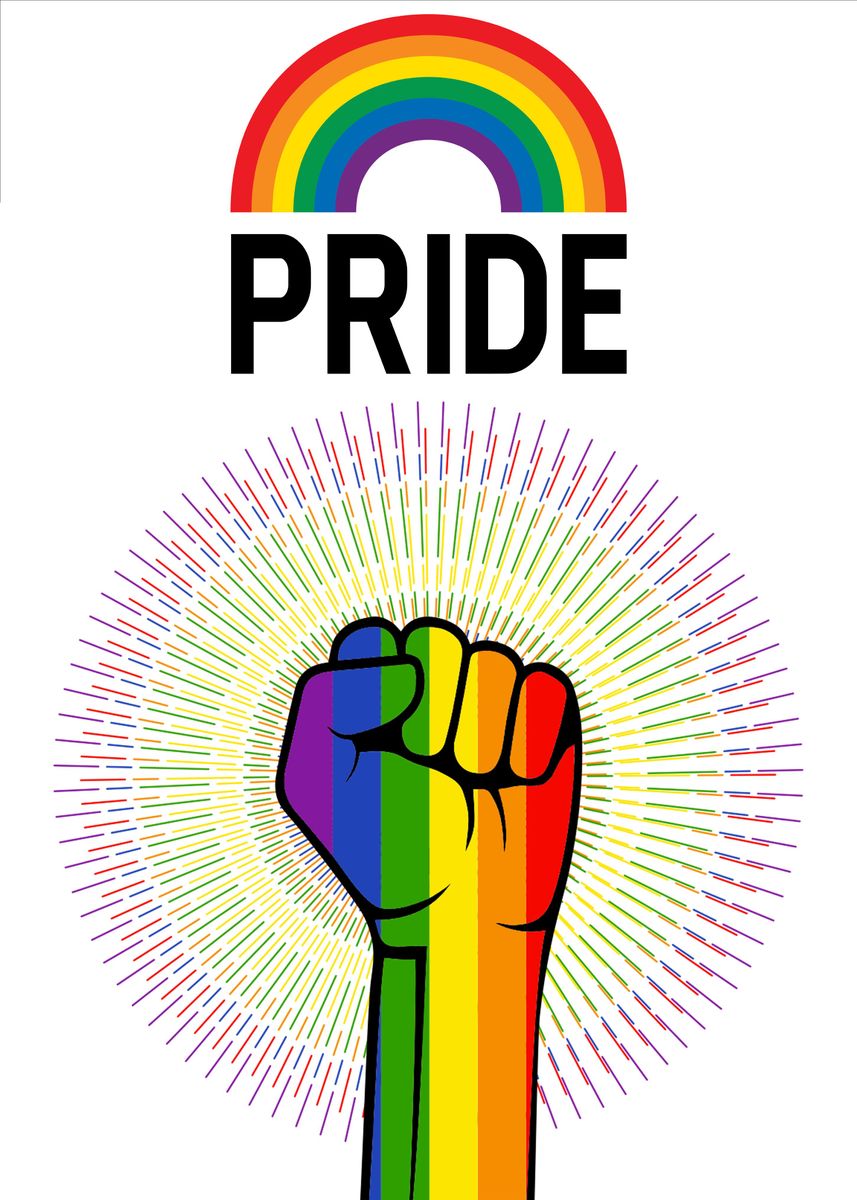 'Pride Rainbow fist lgbt' Poster by Max Ronn | Displate