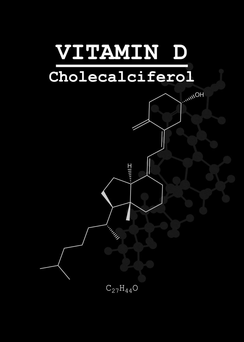 'Vitamin D Cholecalciferol' Poster by ChemECool | Displate