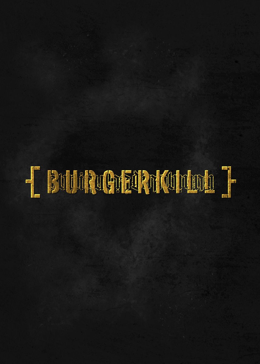 'Burgerkill Metal Logo Gold' Poster by erwin saputra art | Displate