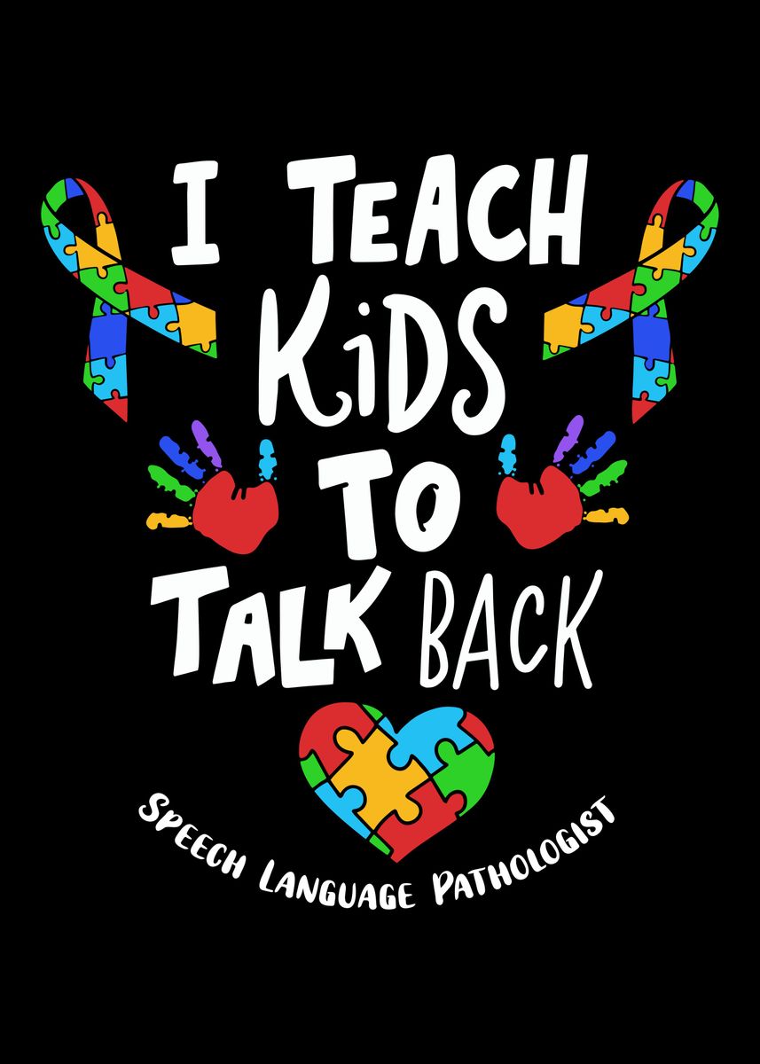 'I Teach Kids To Talk Back' Poster, picture, metal print, paint by Timo ...