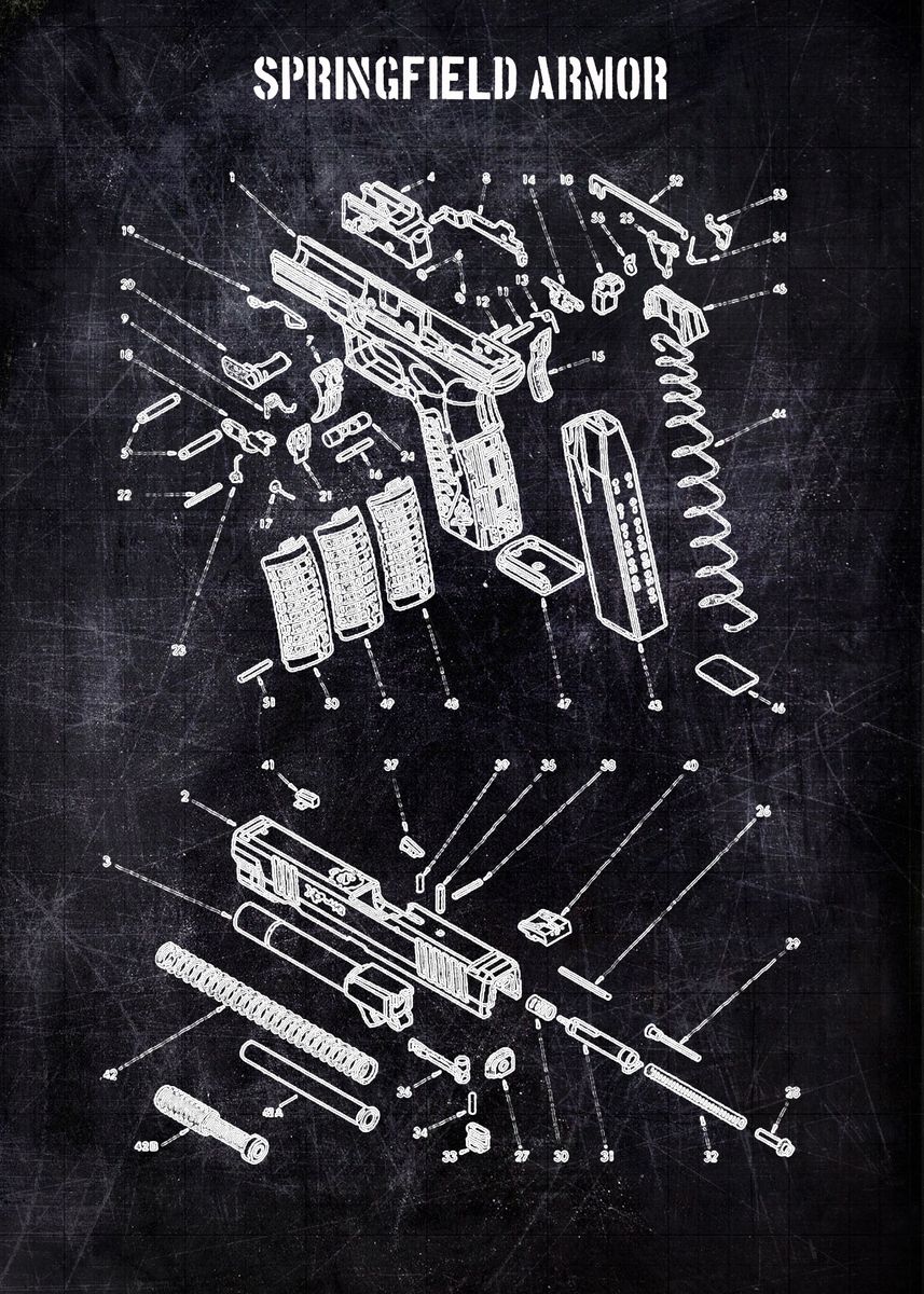 'springfield armor' Poster, picture, metal print, paint by MAXART ...