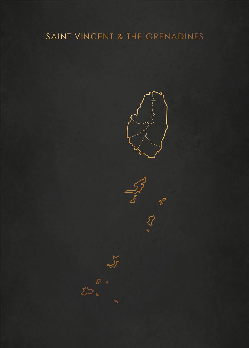 'Saint Vincent Grenadines' Poster, picture, metal print, paint by aio ...