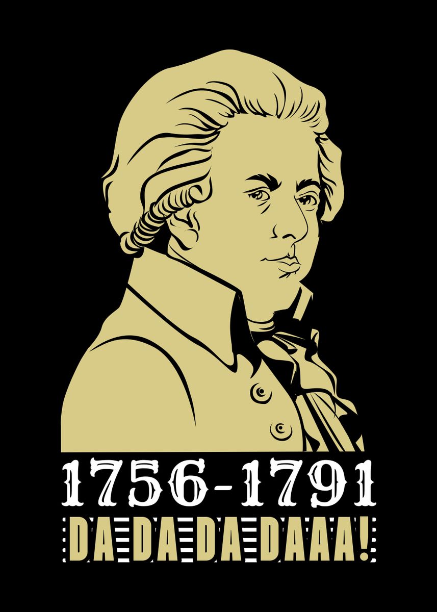 'Wolfgang Amadeus Mozart' Poster by ShirTom | Displate