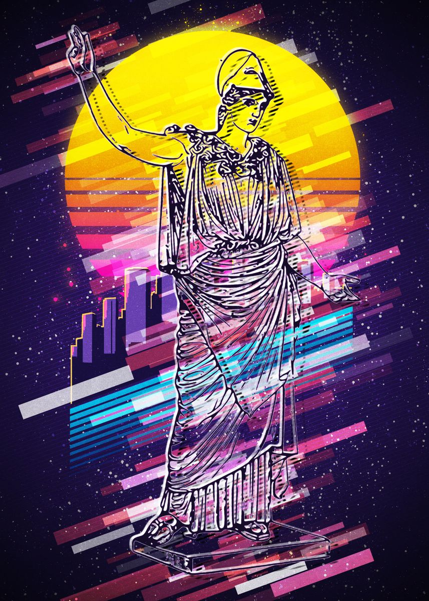 'Athena' Poster, picture, metal print, paint by wyattsnow | Displate