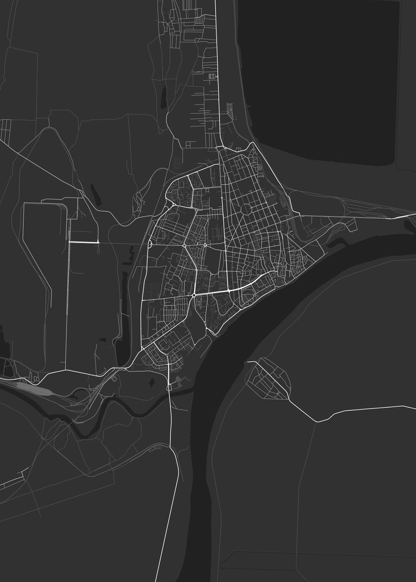 'Galati Romania Map' Poster, picture, metal print, paint by ...