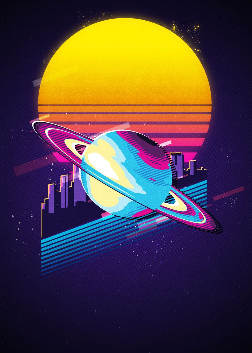 'The Planets 44' Poster, picture, metal print, paint by Mibride | Displate