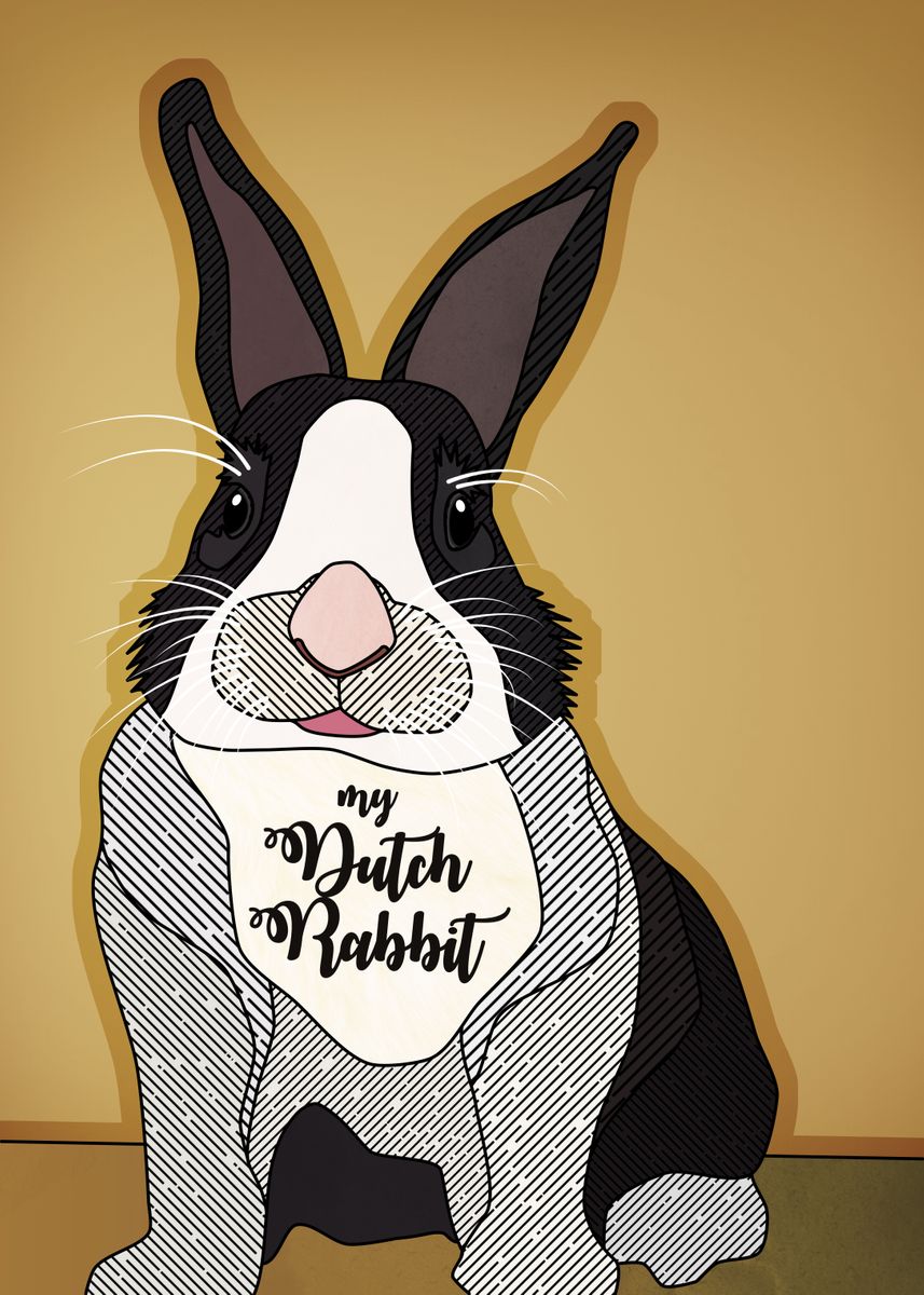 'My Dutch Rabbit' Poster by Priscilla Lim | Displate