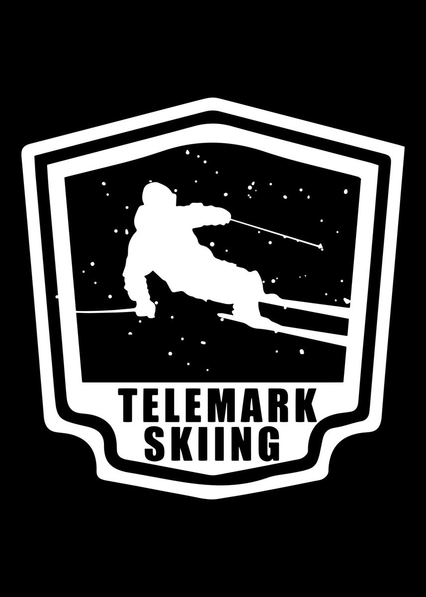 'Telemark skiing' Poster, picture, metal print, paint by Sebastian ...