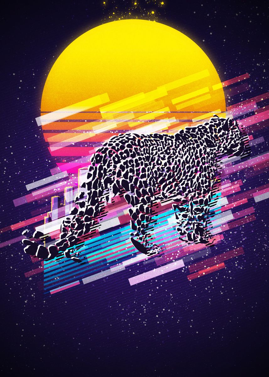 'Amur Leopard' Poster, picture, metal print, paint by colongreer | Displate