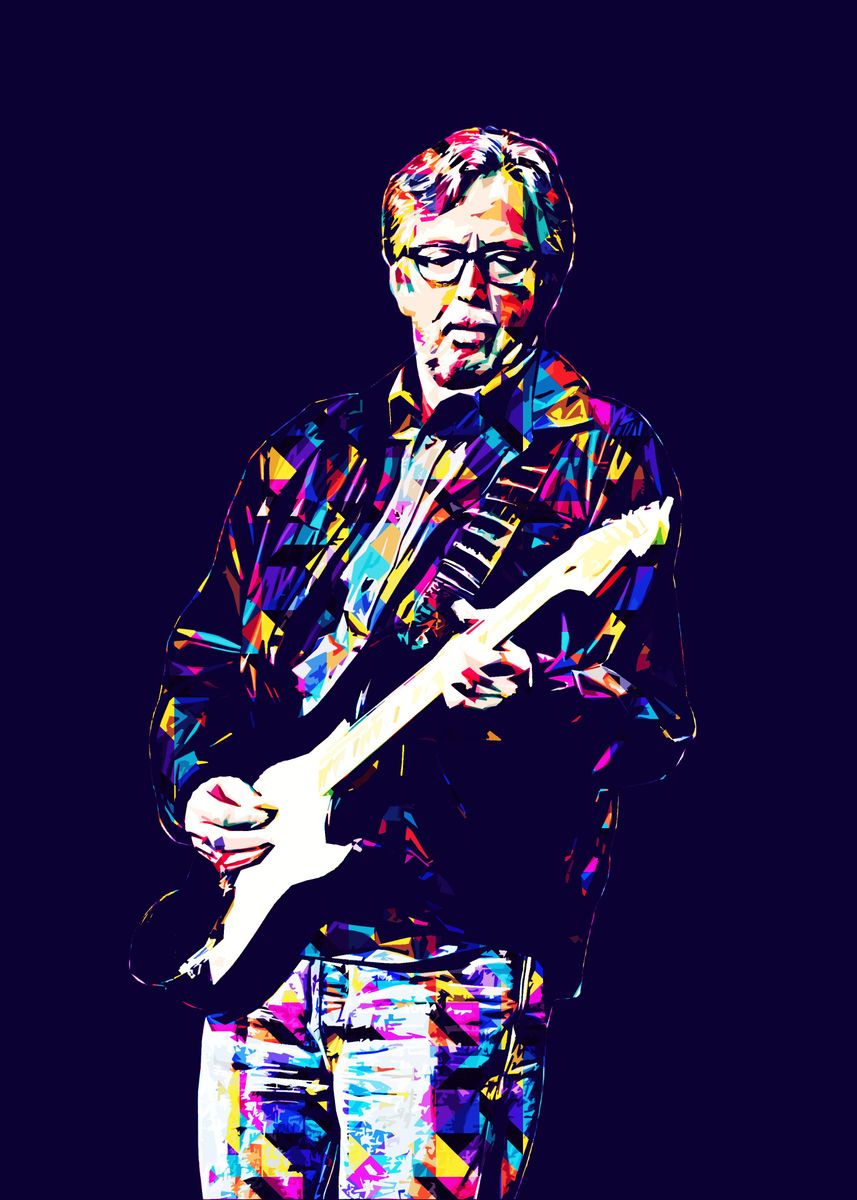 'Eric Clapton' Poster, picture, metal print, paint by Brian John | Displate