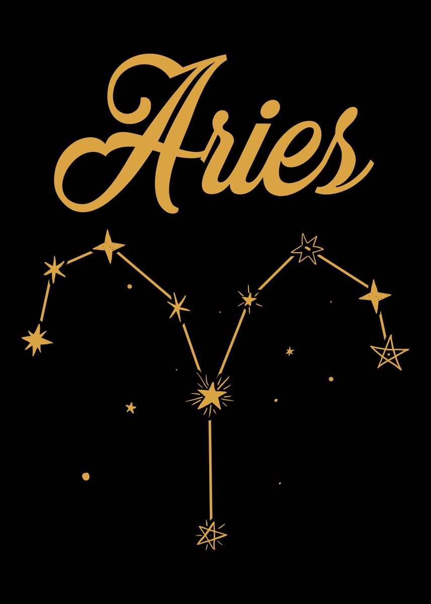 'Aries Star Constellation' Poster, picture, metal print, paint by ...