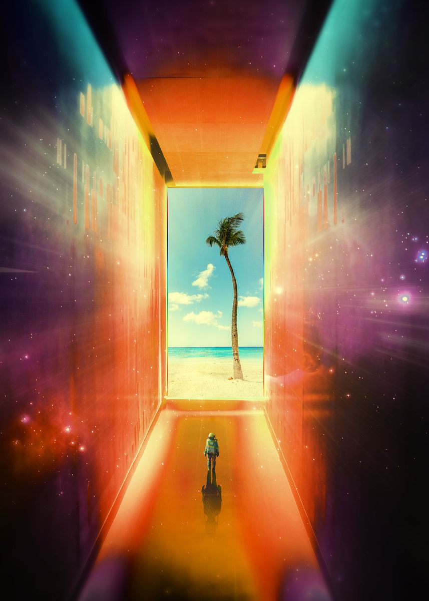 'Escape' Poster, picture, metal print, paint by Nicebleed | Displate