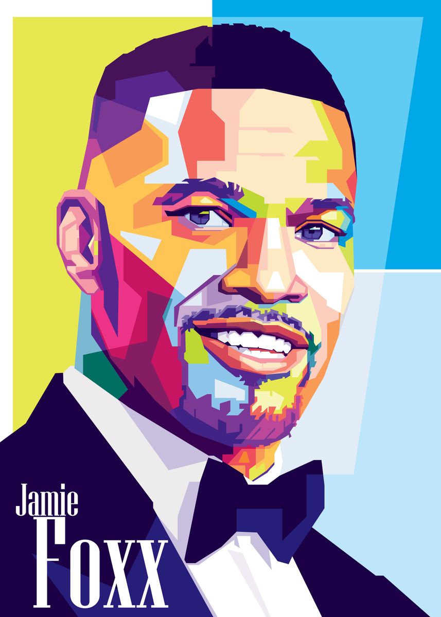 'Jamie Foxx in pop art' Poster, picture, metal print, paint by Erik ...