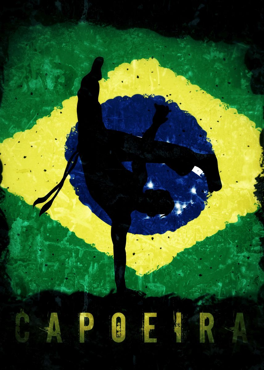 'Capoeira' Poster, picture, metal print, paint by Santos Achmada | Displate