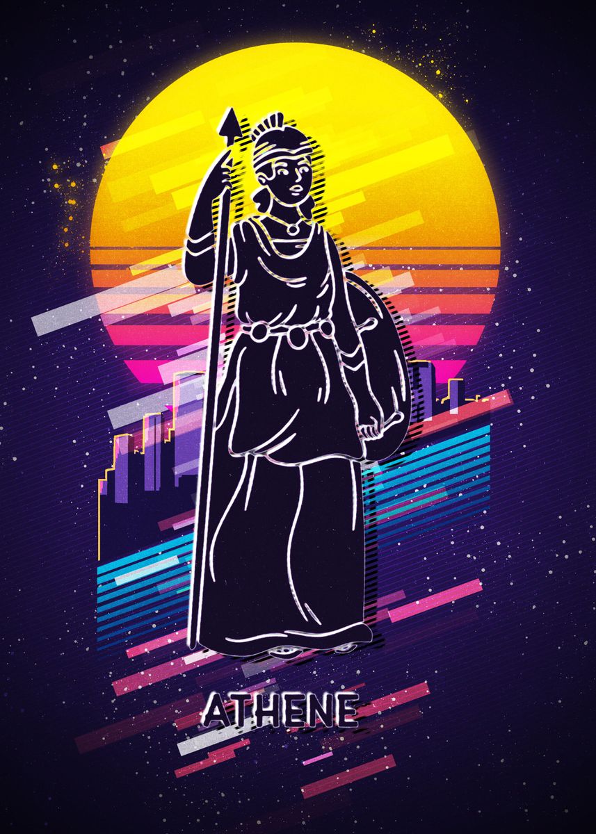 'Athena' Poster, picture, metal print, paint by wyattsnow | Displate