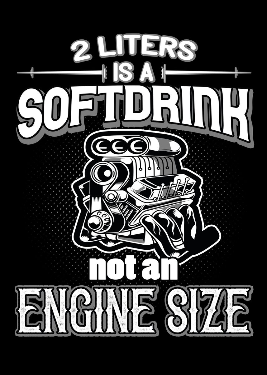 'Diesel Car Engine 2 Liters' Poster by Foxxy Merch | Displate