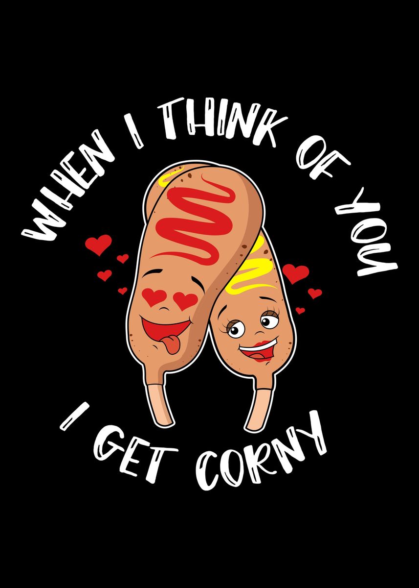 'Corn Dog Lovers' Poster, picture, metal print, paint by CrazySquirrel ...