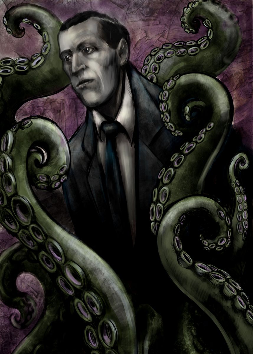 'HP Lovecraft' Poster, picture, metal print, paint by John Rodriguez ...