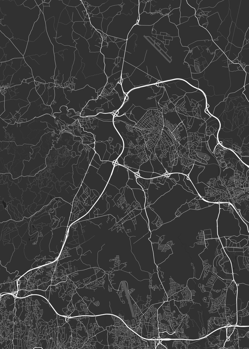 'Sintra Portugal Map' Poster, picture, metal print, paint by ...