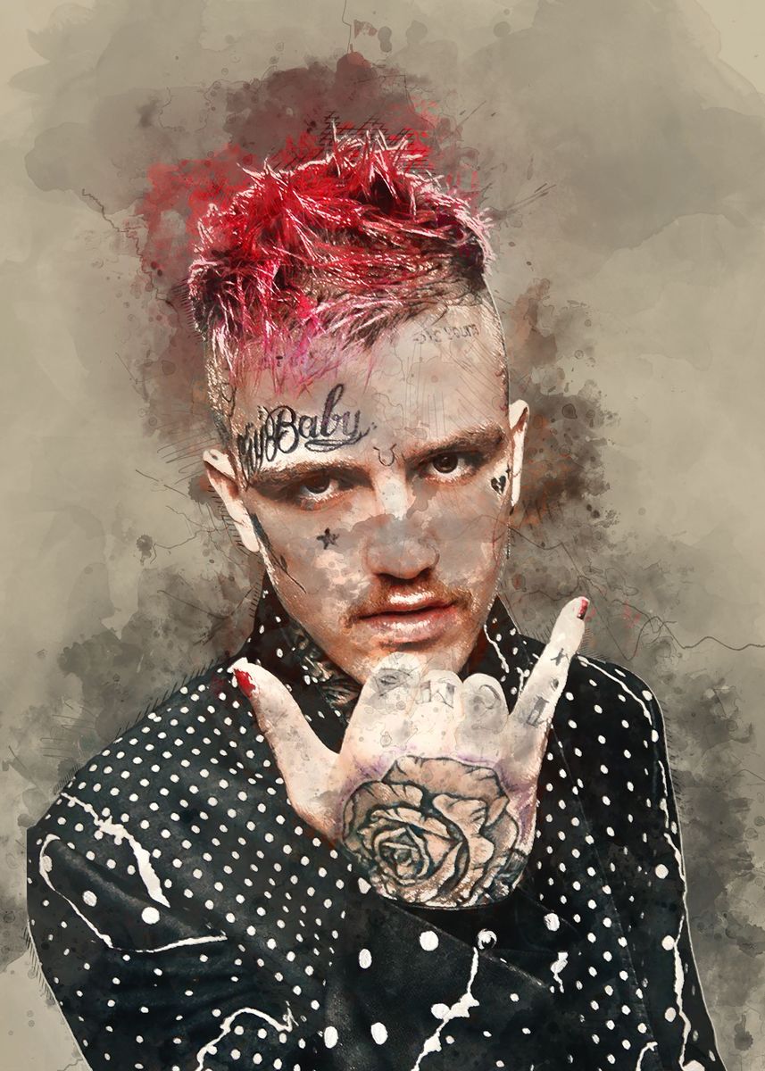 'Lil Peep' Poster, picture, metal print, paint by DTW GROUP | Displate