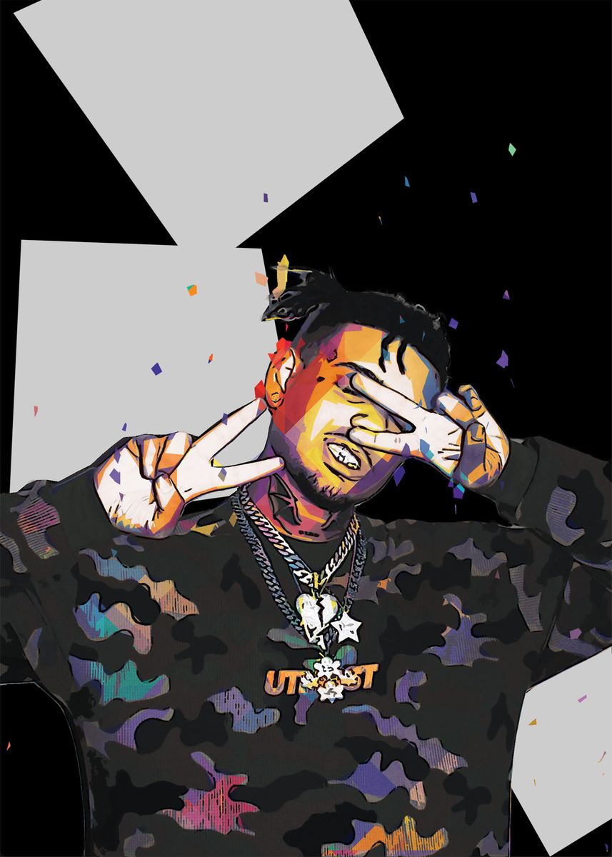 'Smokepurpp' Poster, picture, metal print, paint by OOM TEAM | Displate