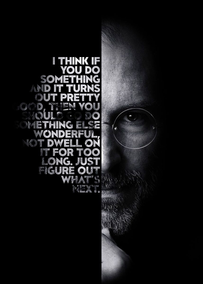 'Steve Jobs' Poster, picture, metal print, paint by Burhandowski | Displate