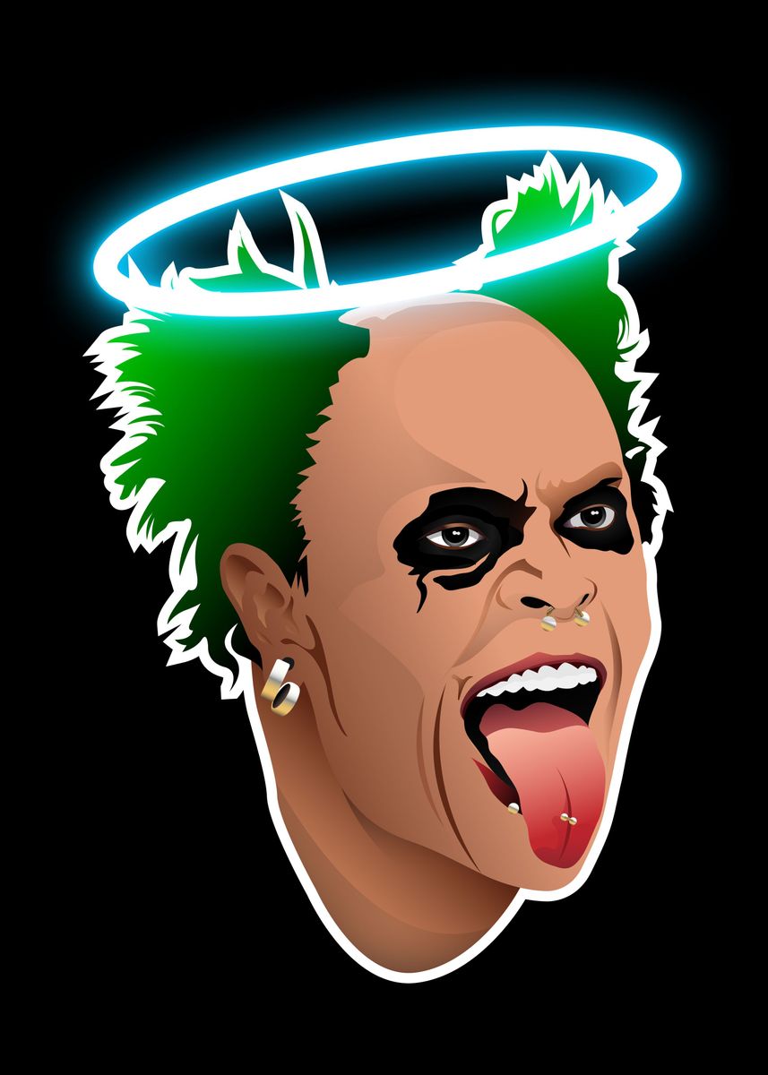 'Keith Flint Prodigy' Poster, picture, metal print, paint by Dany ...