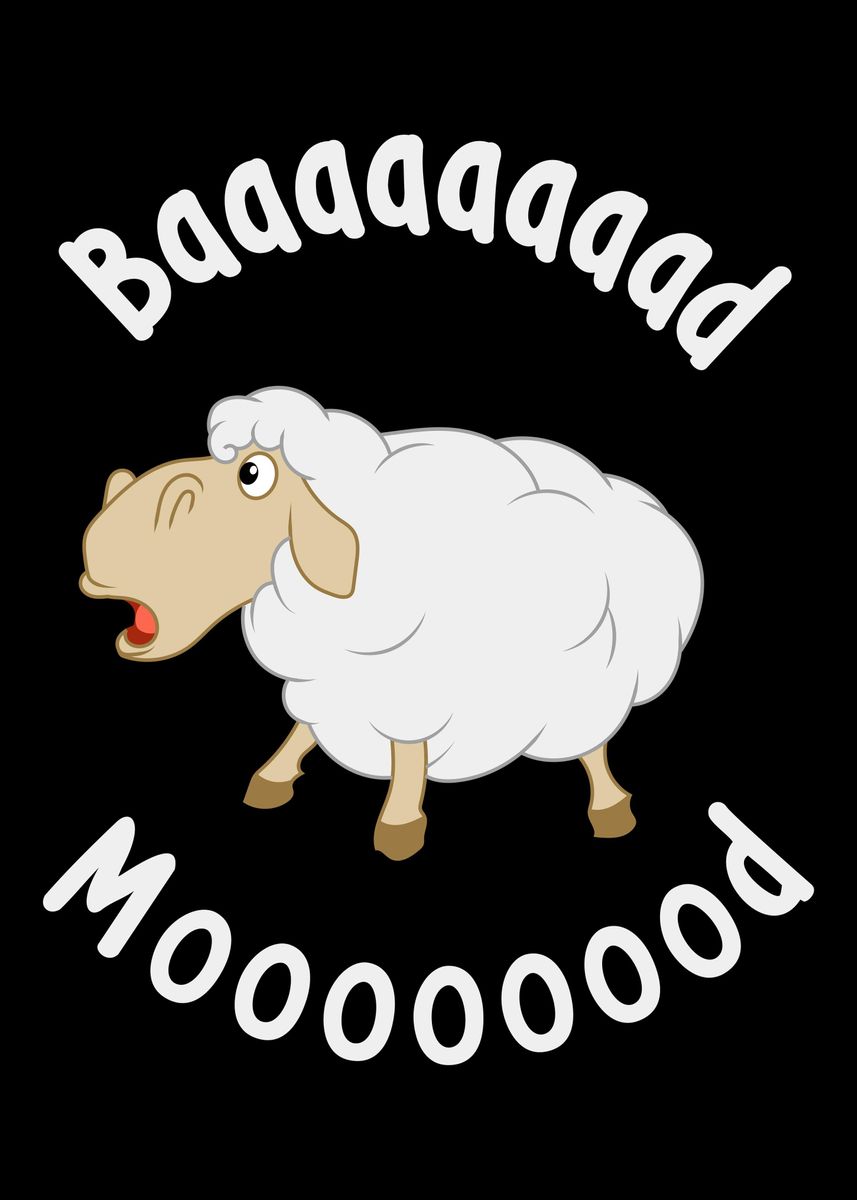 'Funny Sheep' Poster, picture, metal print, paint by CrazySquirrel ...