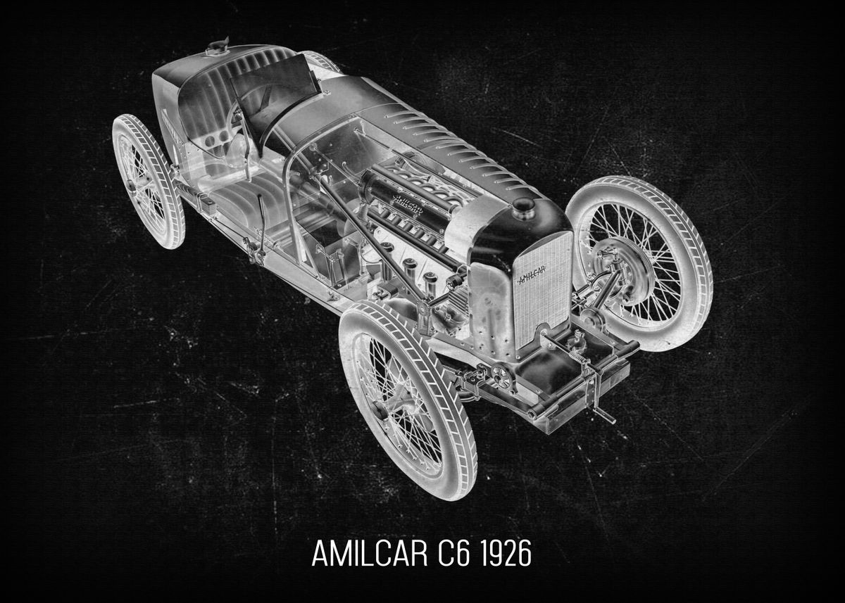 'Amilcar C6 1926' Poster by JAT DESIGNS | Displate