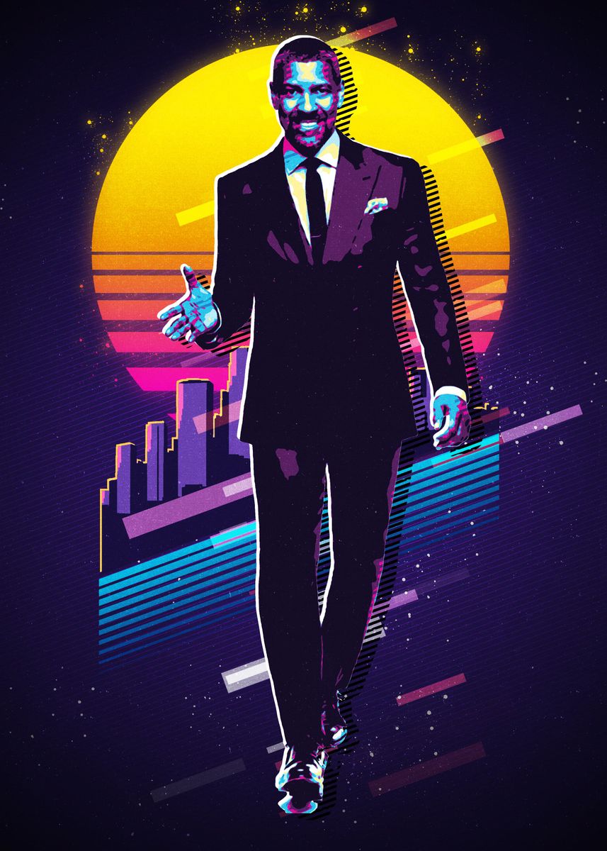 'Denzel Washington' Poster, picture, metal print, paint by Water | Displate