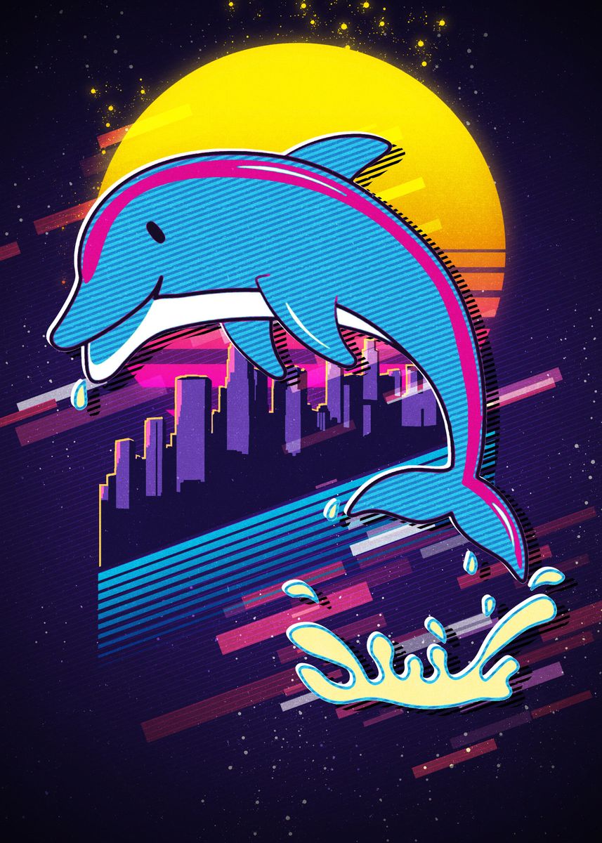 'Dolphin' Poster by Water | Displate