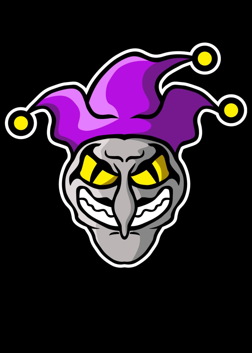 'Grim Clown Esports Logo' Poster, picture, metal print, paint by Foxxy ...